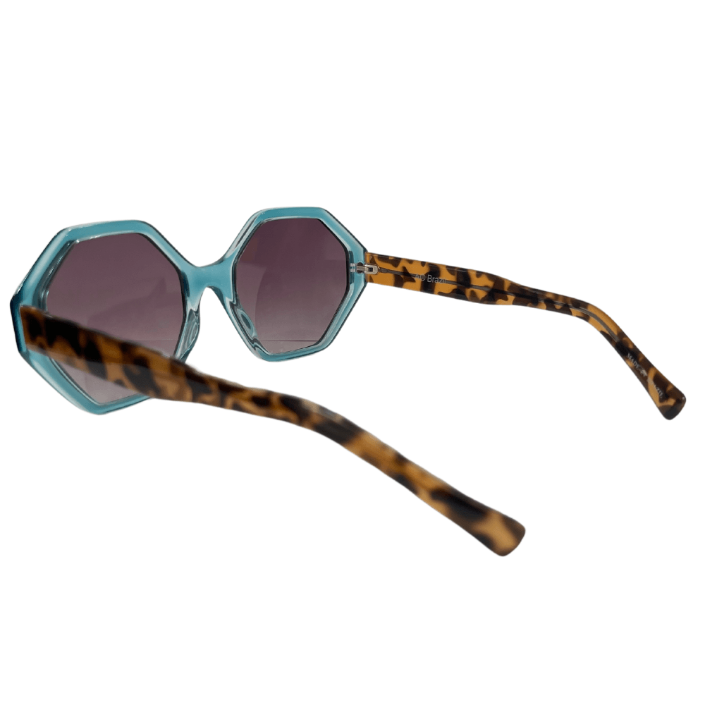 Hexagonal Azul Claro Haste Tartaruga - AC Brazil